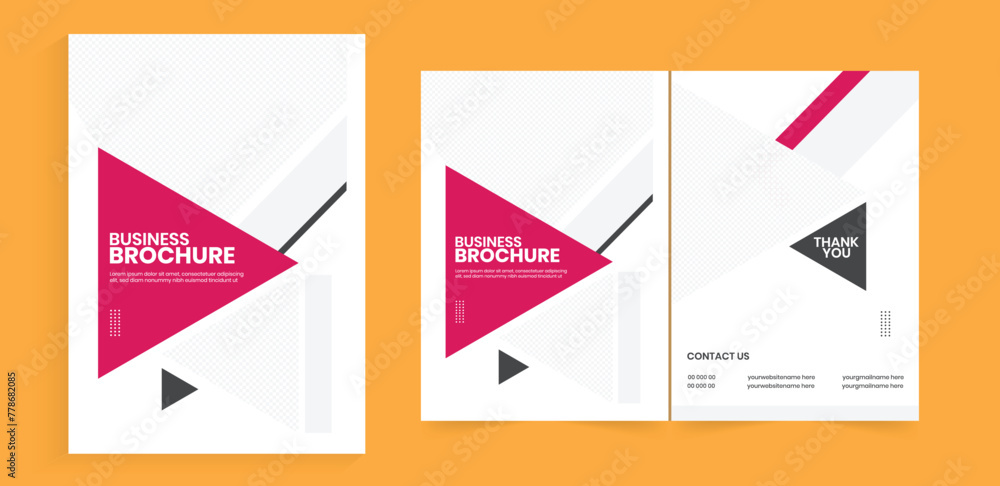 Fototapeta mapa świata dla dzieci Bifold brochure design. Bifold ...