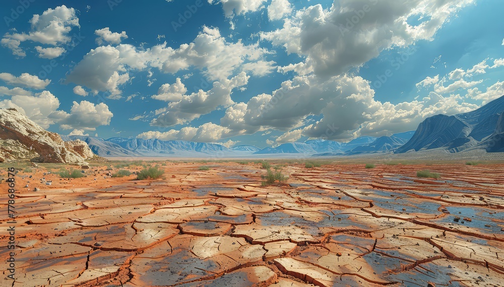 Dry Desert, Emphasize the extreme dryness of desert environments with ...