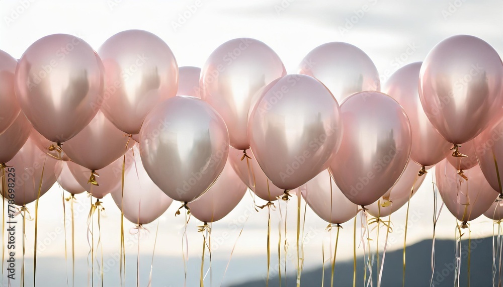 pink balloons line on transparent background it s a girl foreground ...