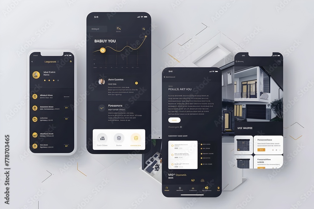 Elegant Dark Navy and White UI Design for Mortgage Lending Technology ...