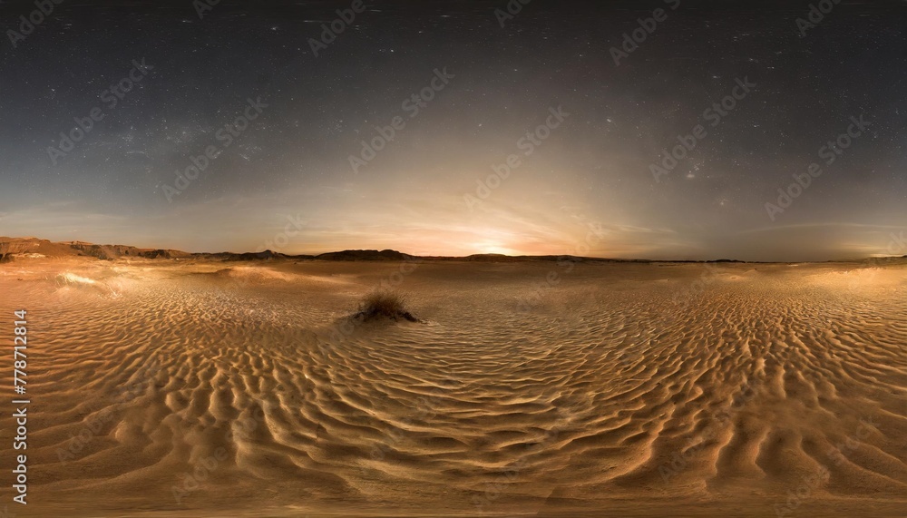 Foto de 360 degree starry night sky texture night desert landscape ...