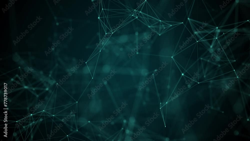 Abstract network connections on dark background, A complex web of ...