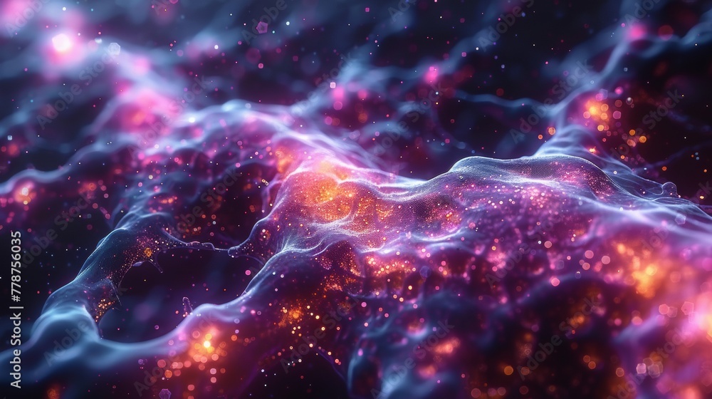 pixel art of an alien bioluminescent cell structure, pixelated digital ...