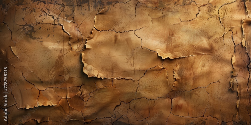 Ancient map texture on cracked parchment paper Stock Illustration ...