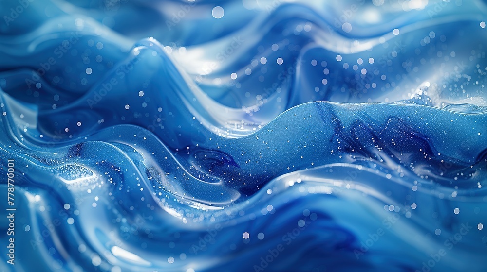 looped festive liquid BG in 4k. Abstract wavy pattern on bright glossy ...