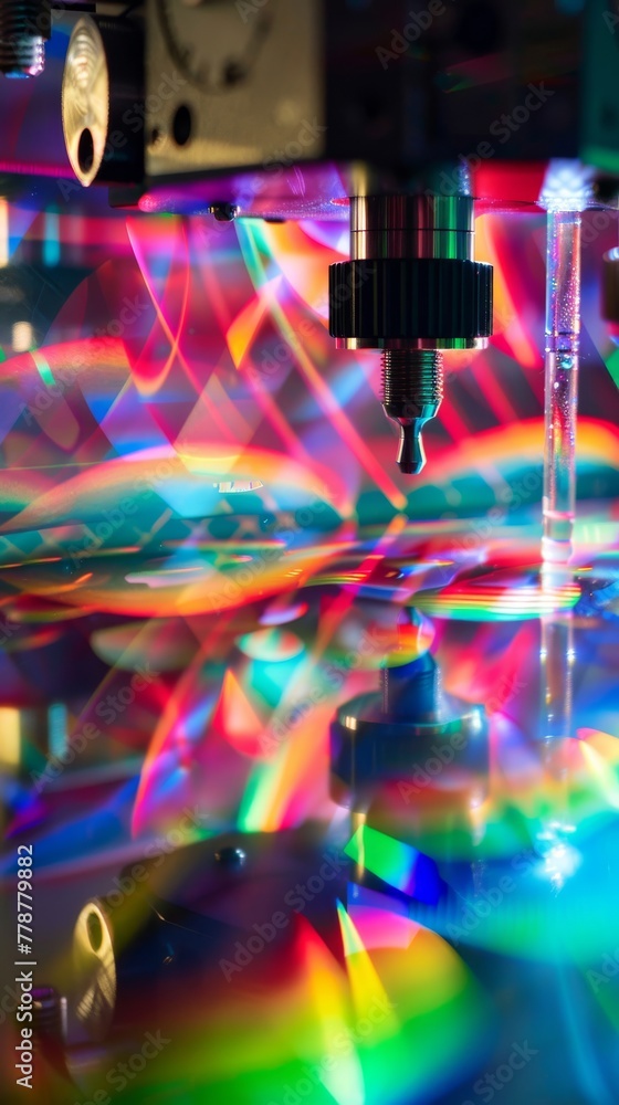 Detailed examination of the colorful optical effects achieved by lens ...