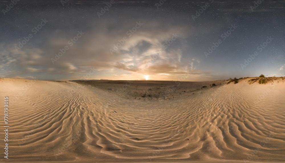 360 degree starry night sky texture night desert landscape ...