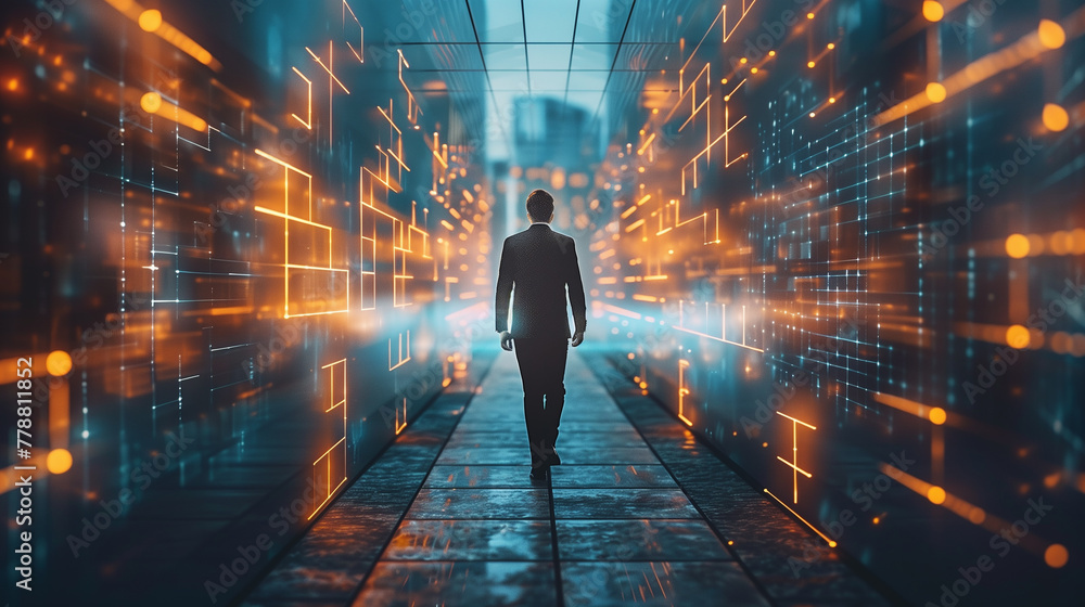 Change Management Frameworks, Business strategy concept, futuristic ...