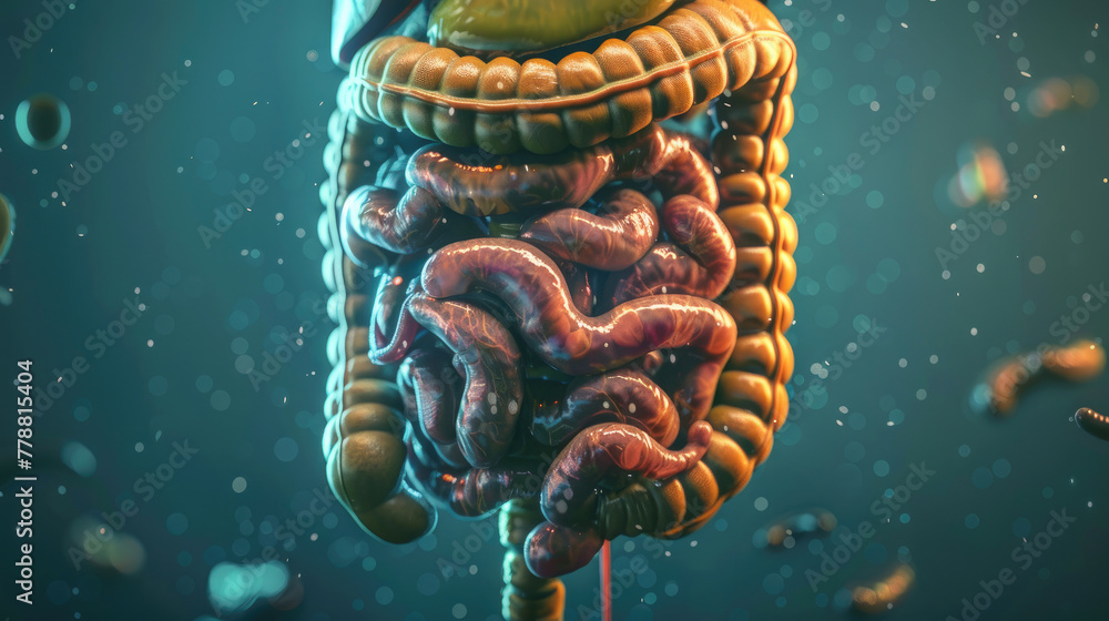 Exploring the Human Body, 3D Illustration of Human Digestive System ...
