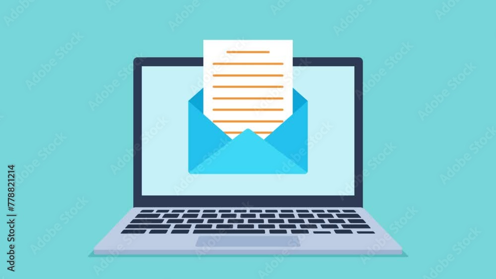 Vidéo Stock A video clip showing an email opening on a laptop screen. A ...