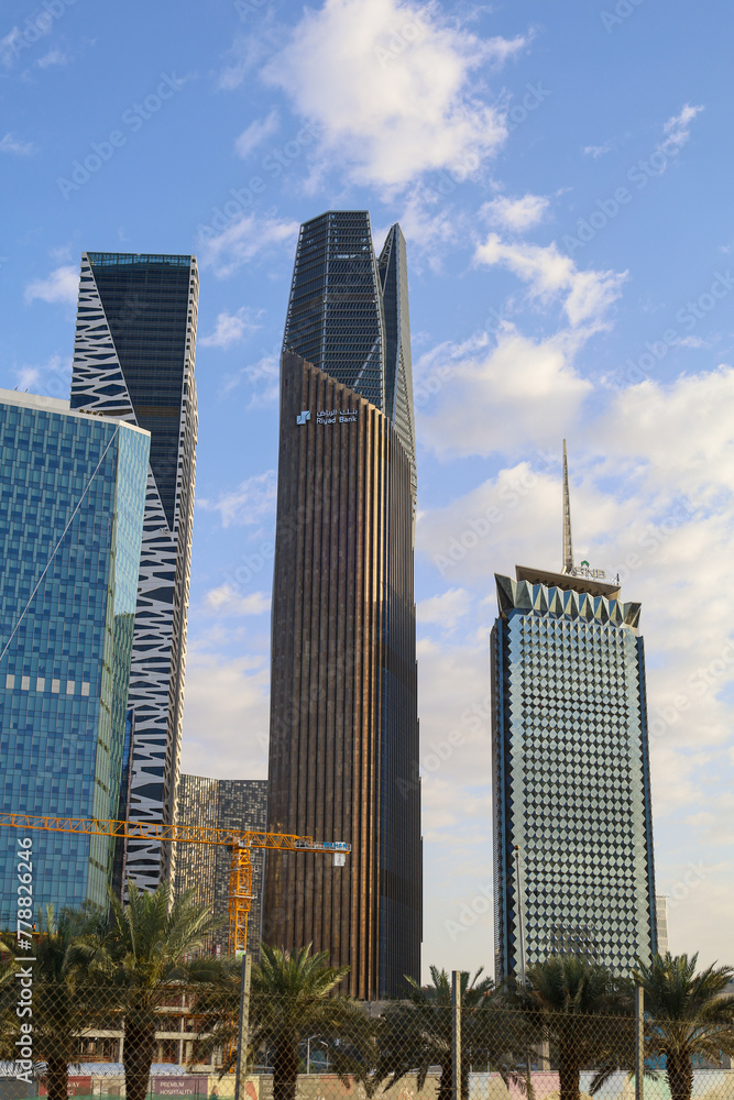 Riyadh, Saudi Arabia - Mar 25 2024,King Abdullah Financial District ...