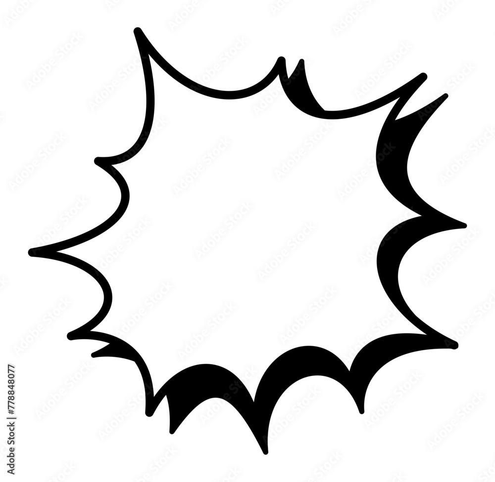 Speech bubble icon for comics. Callout cloud cartoon vector ...