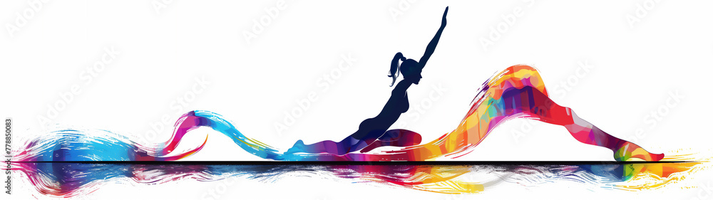 Yoga fitness practise with physical postures exercise for wellness ...