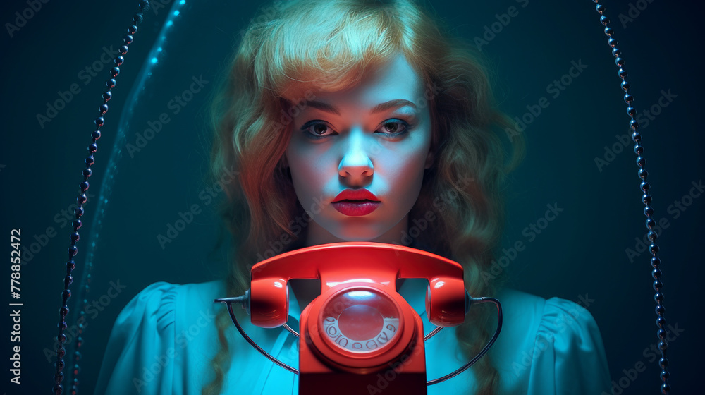 Retro themed telephone photoshoot inspired by old school film ...