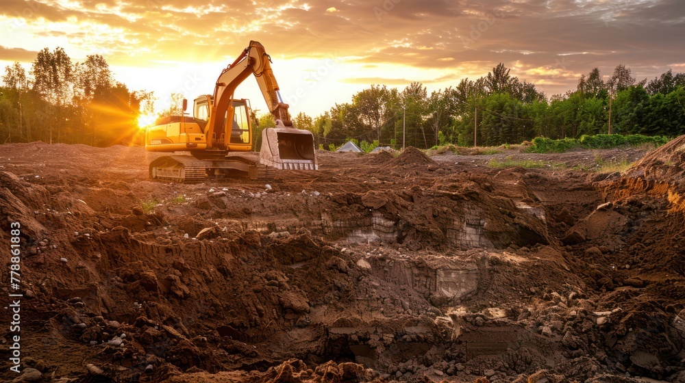 Site preparation involves clearing land, grading terrain, and setting ...