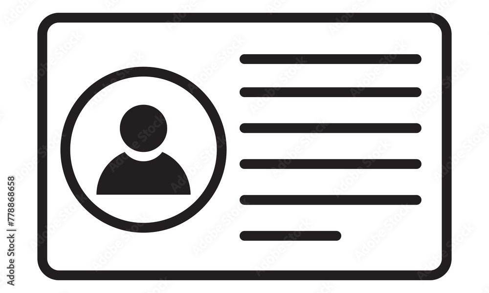 ID Card icon. ID Card icon collection. Driver's license Identification ...