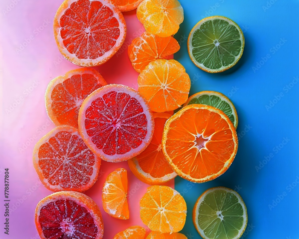 Use color gradients to depict the contrasting flavors of sweet and sour ...