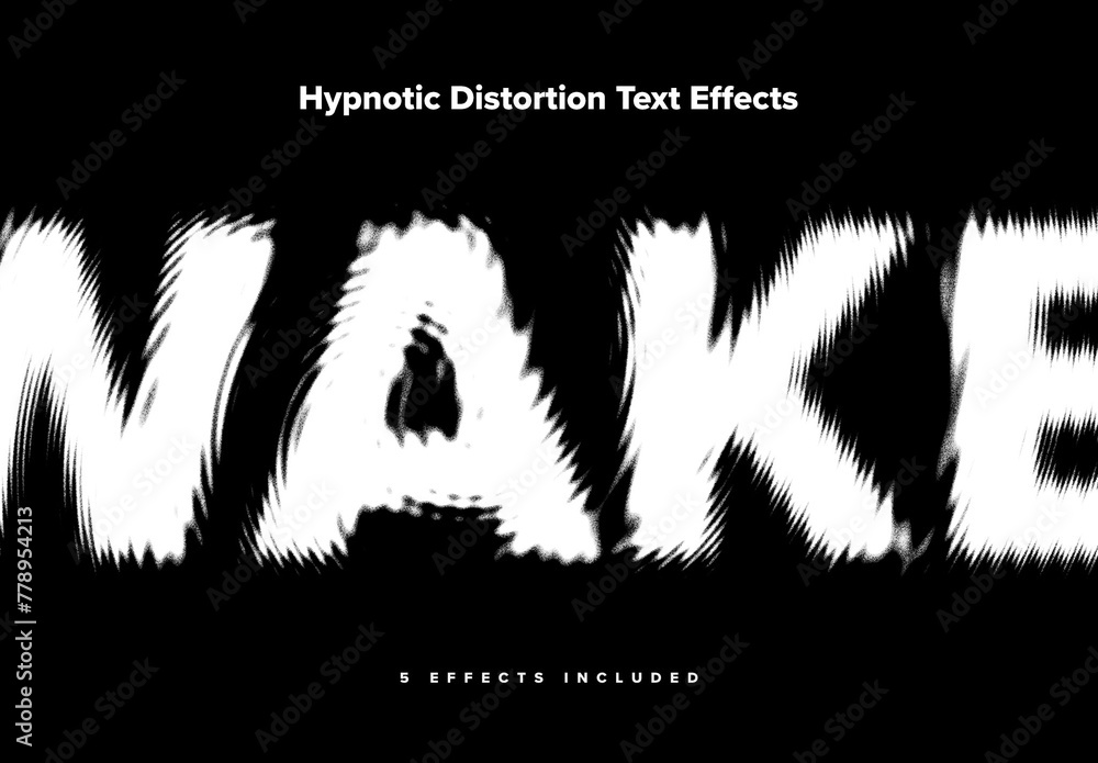 5 Hypnotic Distortion Text Effects Stock Template | Adobe Stock