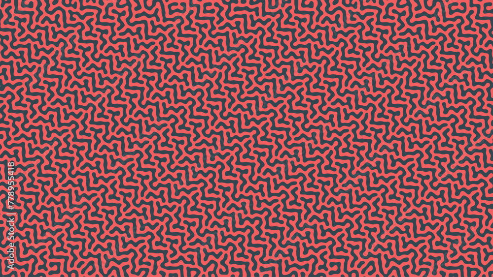 Angled Tangled Lines Dynamic Pattern Vector Psychedelic Red Black Abstract Background. Unusual ...