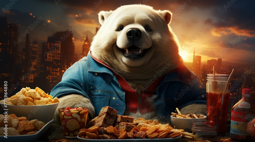 Super pets saving the day from junk food monsters threatening their ...