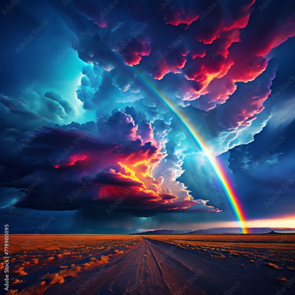 Atmospheric phenomenon capturing a prismatic dispersion of light ...