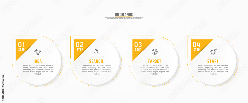 Vector infographic label design with circle infographics template ...