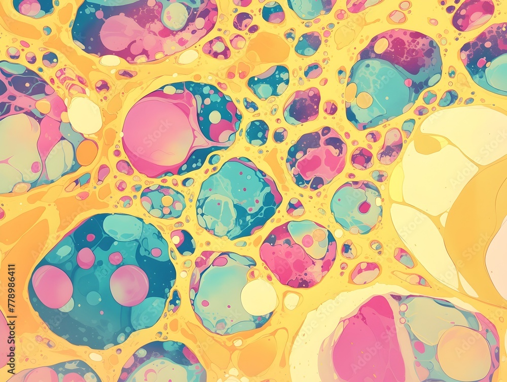 Vibrant Microscopic Visualization of Mesangial Cell and Delta Cell ...