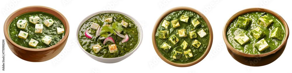 Palak Paneer clipart collection, symbol, logos, icons isolated on ...