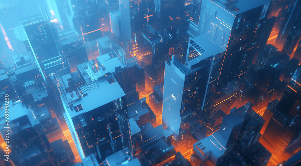 Depicts three-dimensional cyberspace digital world with internet ...