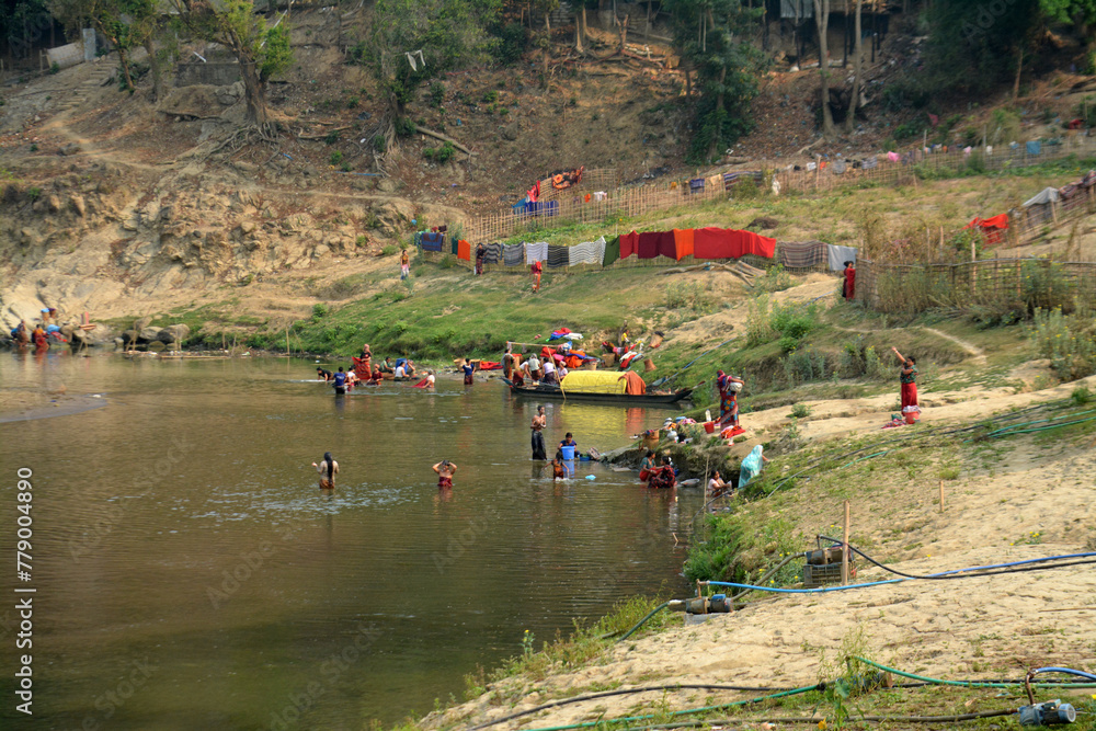 Beautiful overview of Bandarban hill district. Top view of Bandarban ...