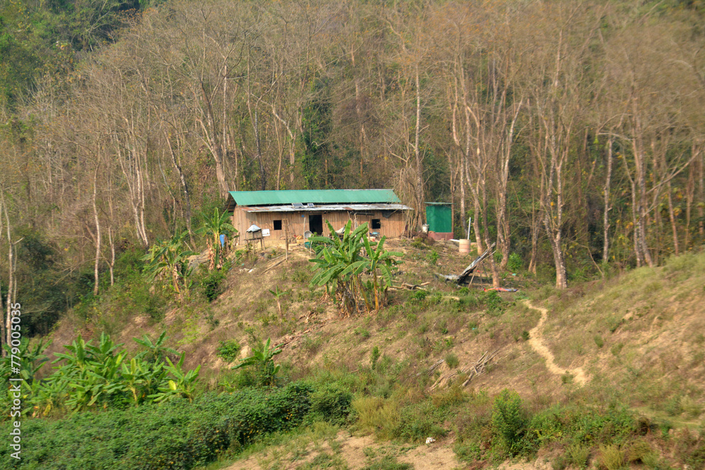 Beautiful overview of Bandarban hill district. Top view of Bandarban ...