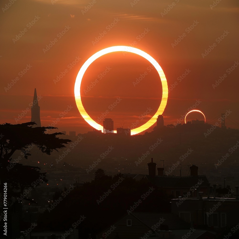 solar eclipse with a spectacular corona and prominences surrounding the ...