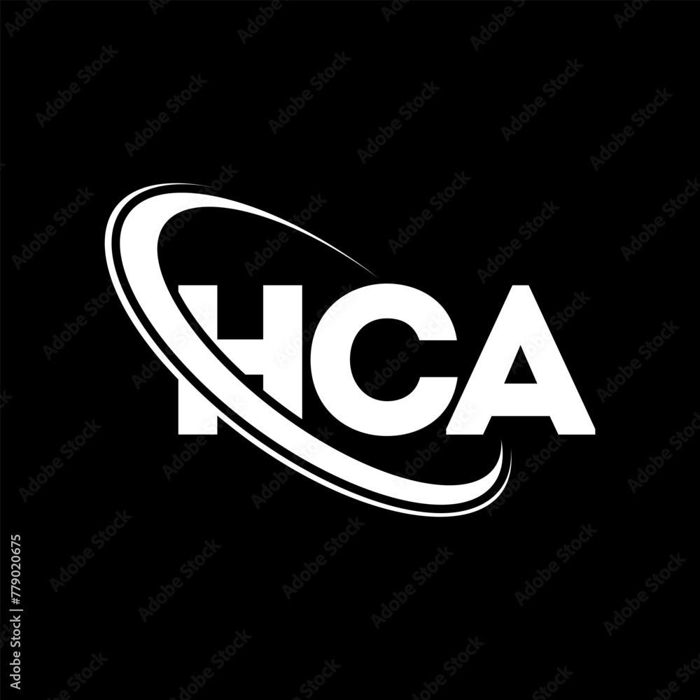 HCA logo. HCA letter. HCA letter logo design. Initials HCA logo linked ...