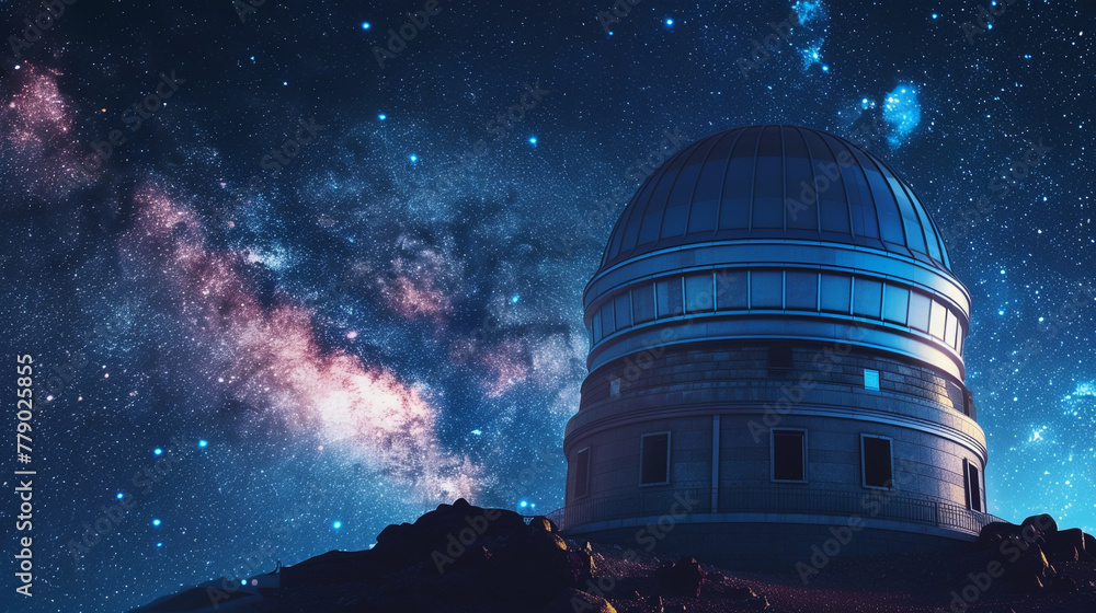 Highquality stock image of a space observatory under the starlit sky ...