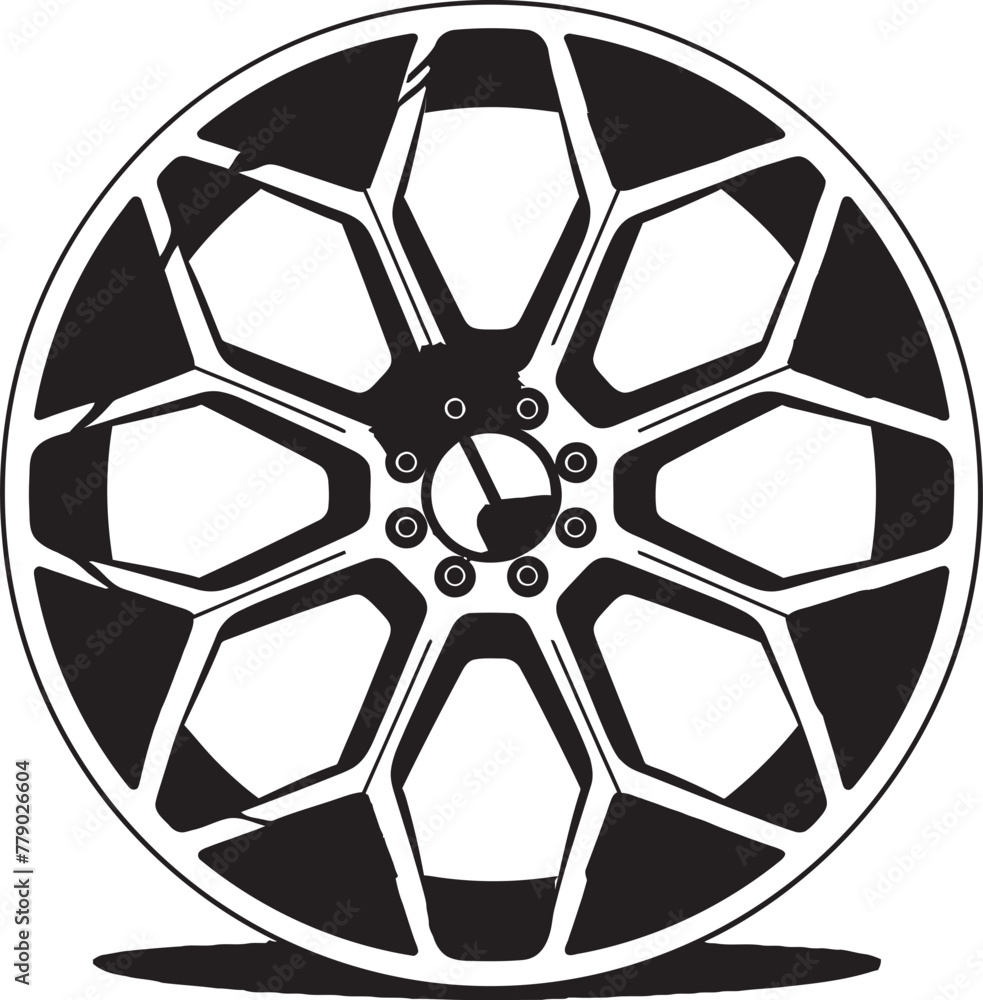 Vecteur Stock Dynamic Drive Empowering Alloy Wheel Vector Logo Icon ...