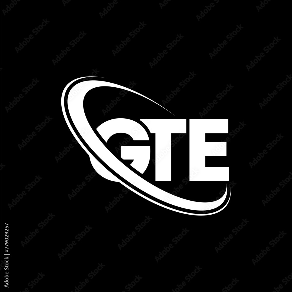 GTE logo. GTE letter. GTE letter logo design. Initials GTE logo linked ...