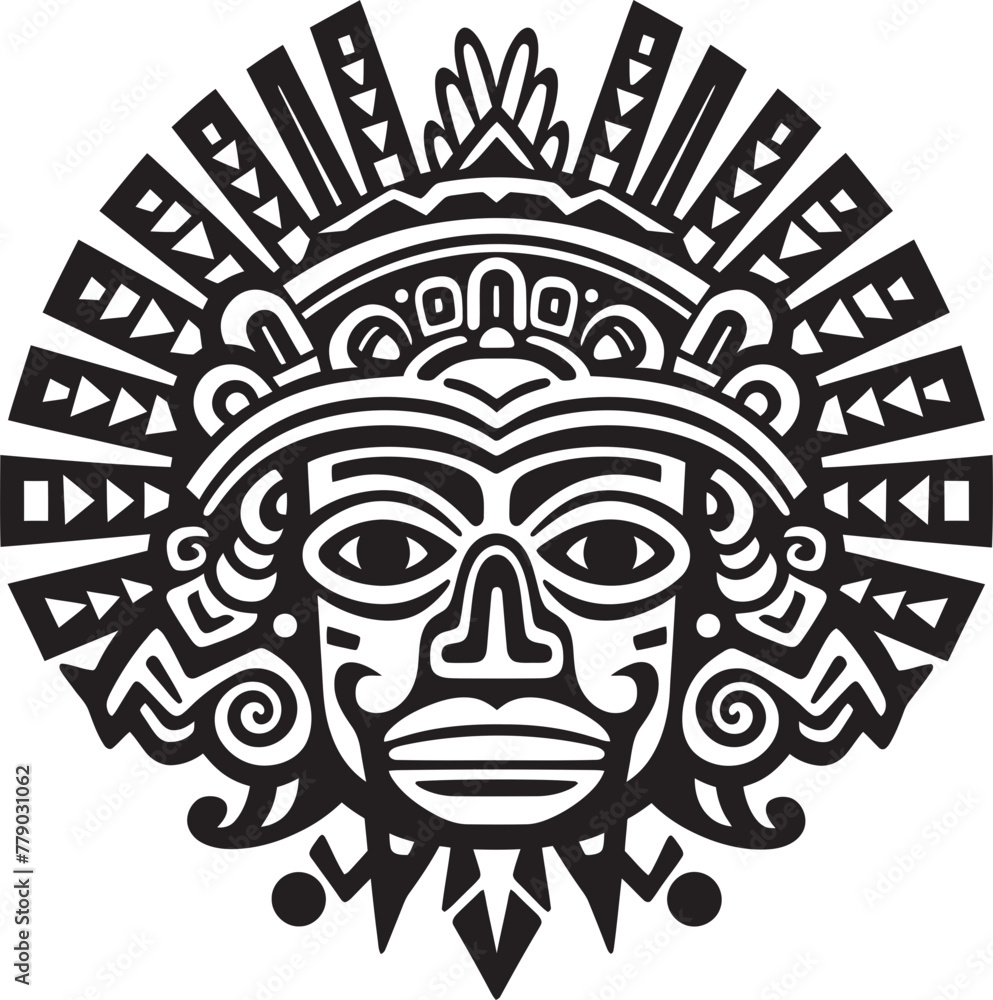 Vector Designs Inspired by Antique Aztec Drawings Preserving Aztec Art ...