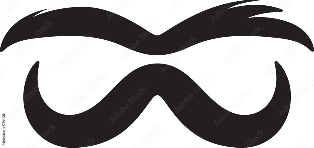 Modern Masterpiece Innovative Doodle Moustache Vector Logo Design Chic ...