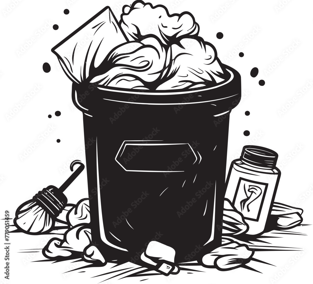 Trash Container Vector Art Where Cleanliness Meets Conservation Bin ...