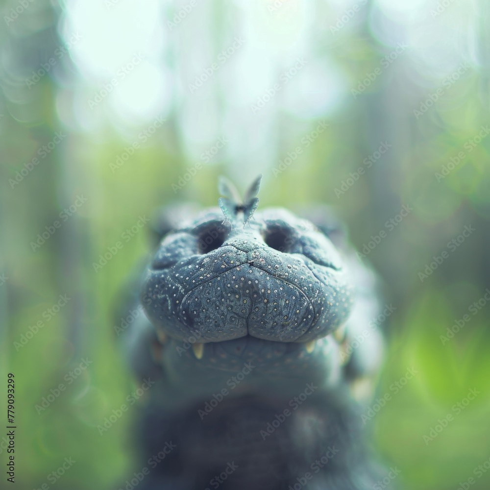 Alligator and butterfly, an amazing contrast between predator and ...