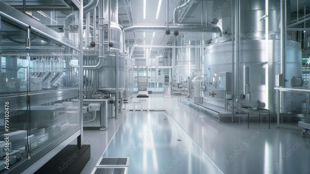 A state-of-the-art biotech pilot plant with specialized equipment and ...