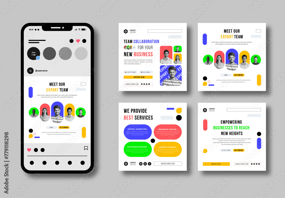 Corporate Social Media Layout Stock Template | Adobe Stock