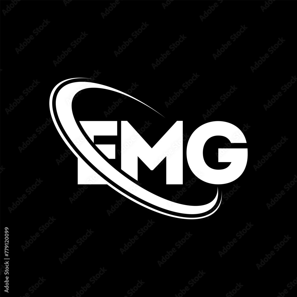 Vektorová grafika „EMG logo. EMG letter. EMG letter logo design ...