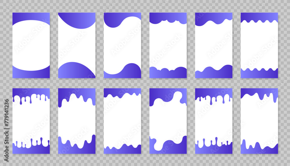 Set Of Template Divider Shapes Separator Header And Border For Website And App Top And Bottom