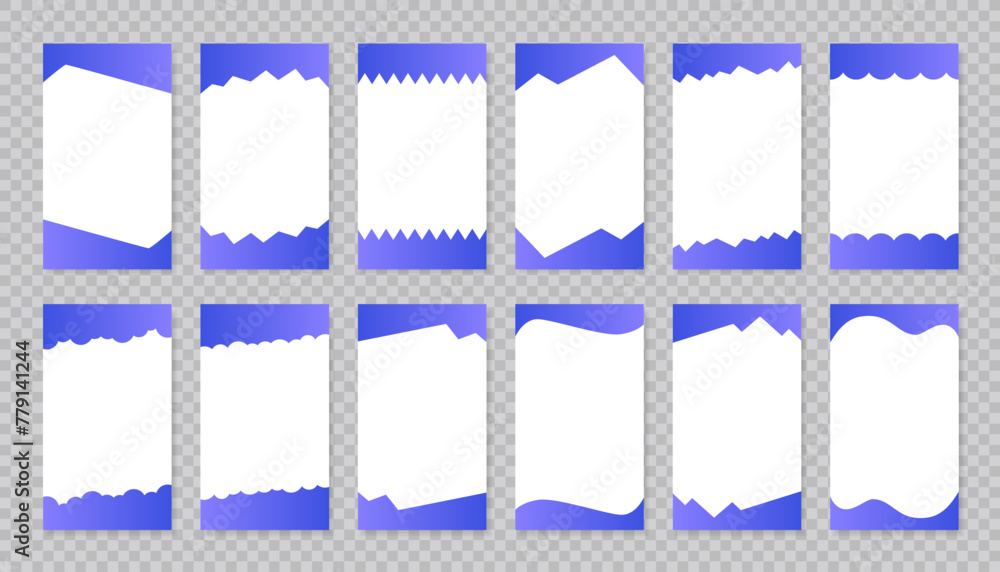 Set of template divider shapes separator header and border for website ...
