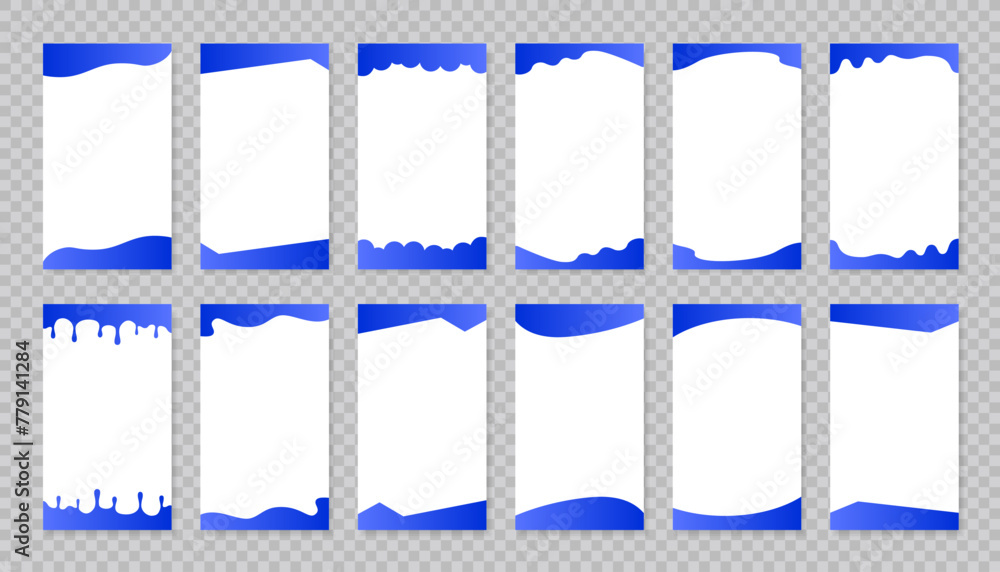 Set of template divider shapes separator header and border for website ...