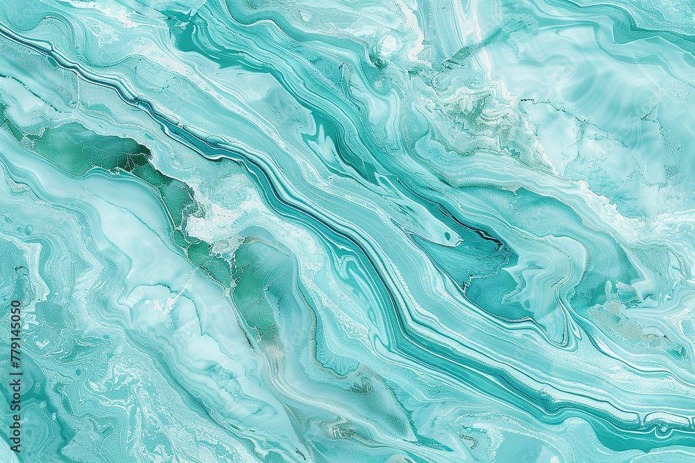 An ethereal aqua marble pattern, with flowing veins of turquoise and ...