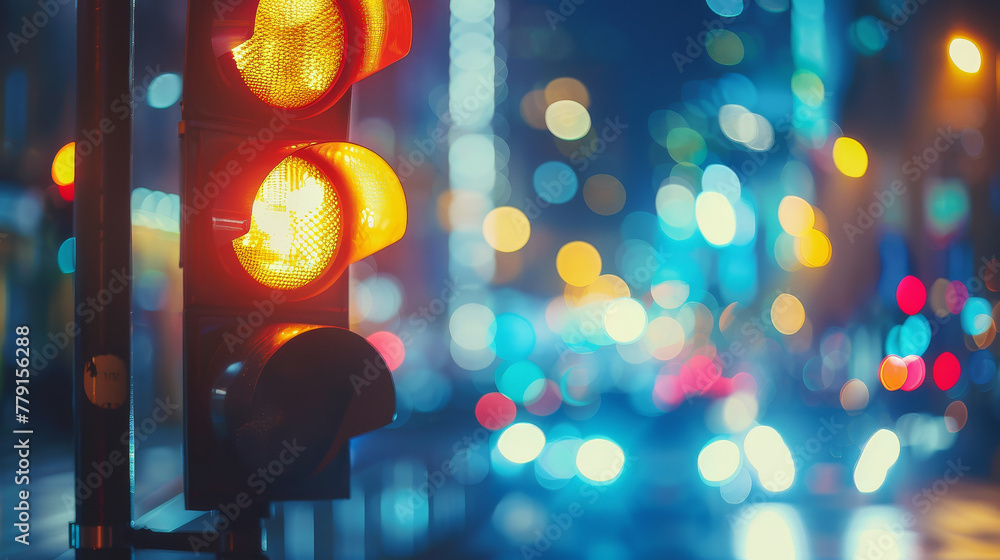 traffic light in the rain created with Generative AI technology Stock ...