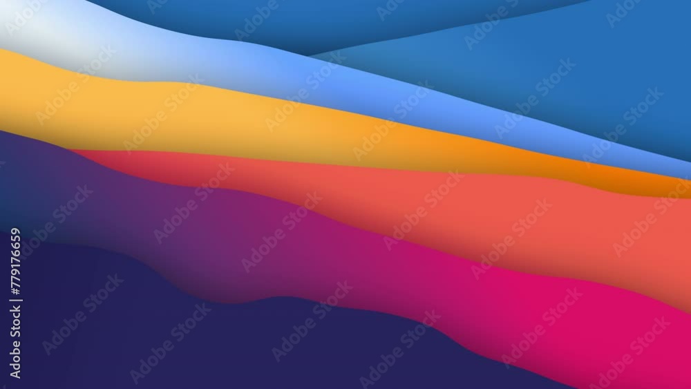 animation from wavy shapes filled colorful wavy shapes, 4K abstract ...