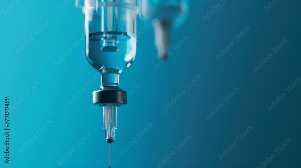 Medical Concept. Pump for infusion and drip for saline solution. IV ...